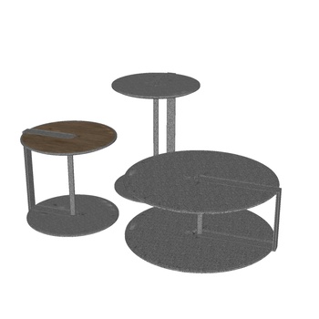 GIORGETTI CLAMP 现代组合茶几模型SU模型下载[ID:116936409]_建e网su模型