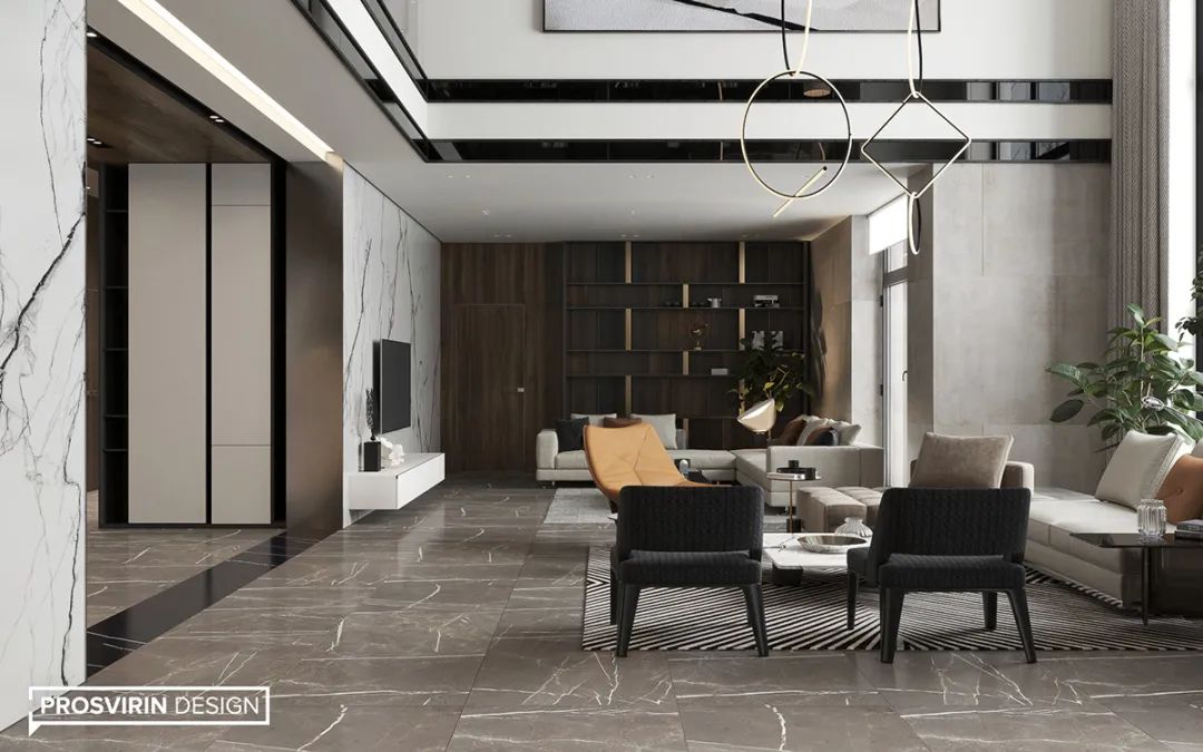 598㎡的轻奢豪宅，大气与舒适并存！ | Prosvirin Design-建e网设计案例
