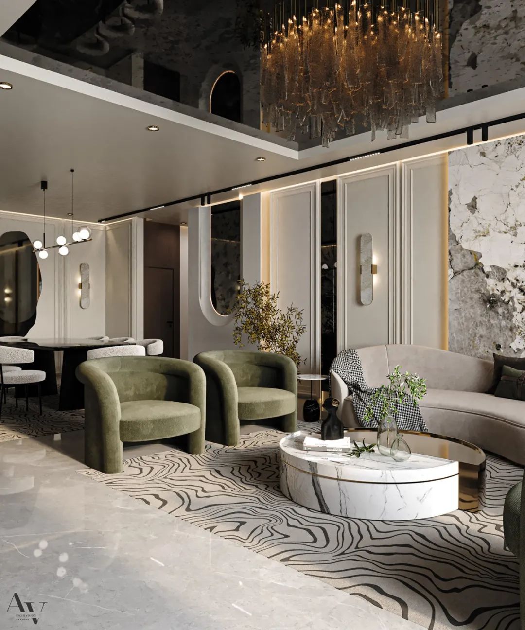 Dina Farouk|轻奢公寓-建e网设计案例