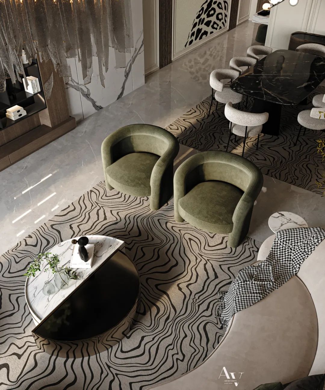 Dina Farouk|轻奢公寓-建e网设计案例