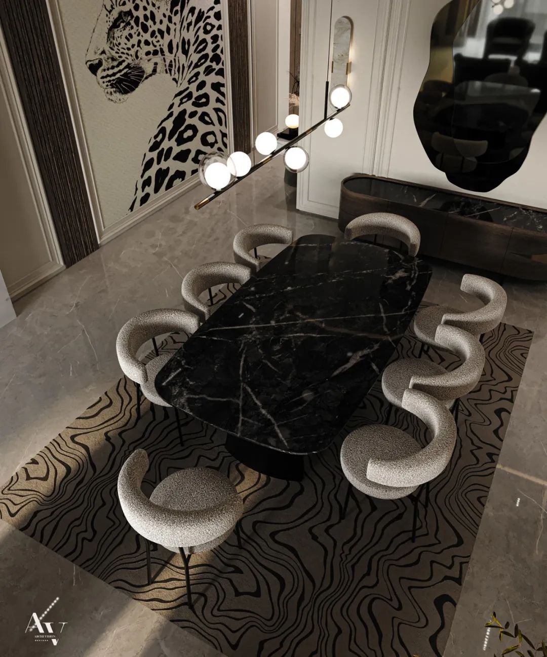 Dina Farouk|轻奢公寓-建e网设计案例